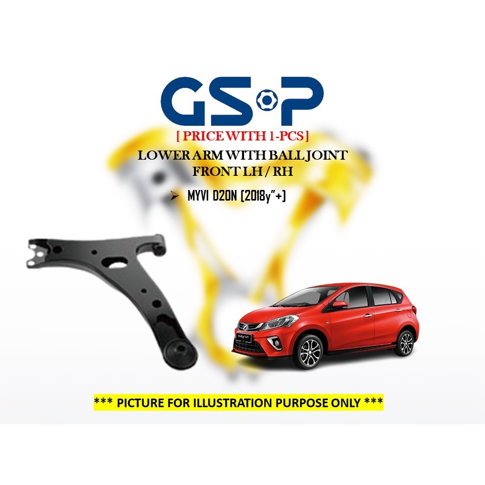 GSP - Perodua Myvi Icon D20N M800 2018y"+ Front LH / RH Lower Arm With ...