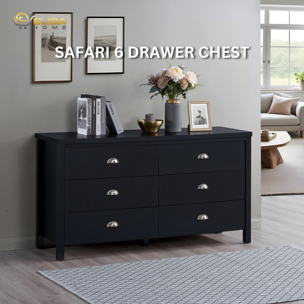 ELISA HOME Safari Almari Laci Almari Baju 6 Tingkat / 6 Chest Drawer ...