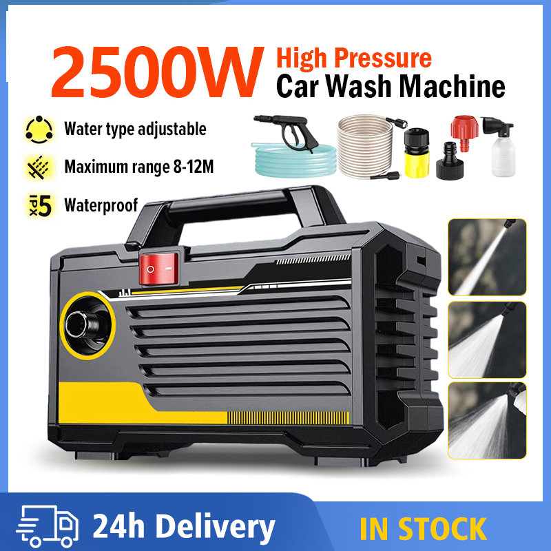 🚙4000W High Pressure Water Jet Car Wash Jet mesin basuh kereta Home Cleaner Spray Car Washer ...