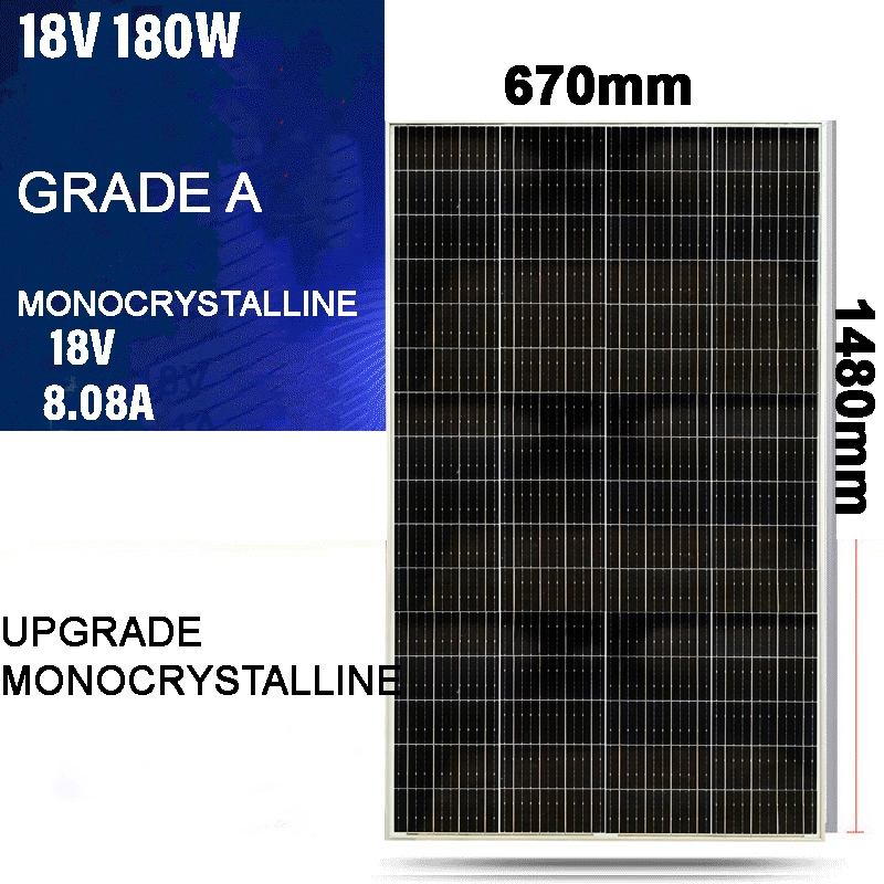 ( Fast Delivery 1 YEAR WARRANTY ) 18V 180W SOLAR PANEL MONO CELL 25YRS ...