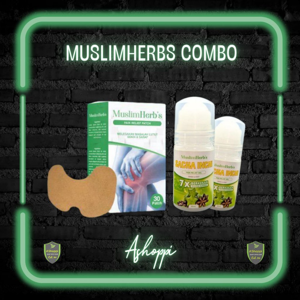 💯 ORIGINAL HQ 💯 MUSLIMHERB PAIN RELIEF PATCH MUSLIM HERB SACHA INCHI ...