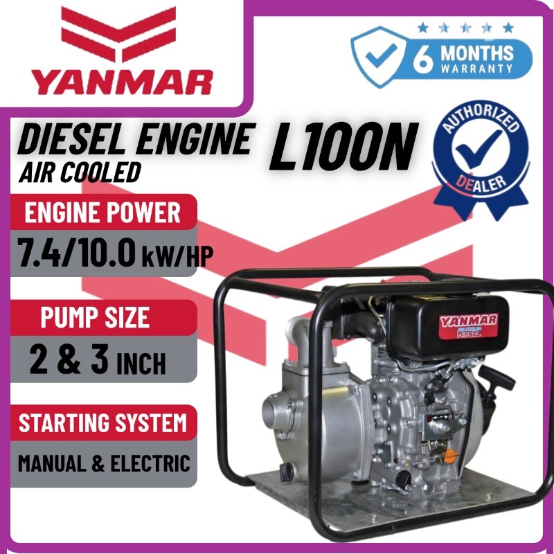 YANMAR L100N Deisel Engine With Water Pump 2" & 3" (ORIGINAL YANMAR ...