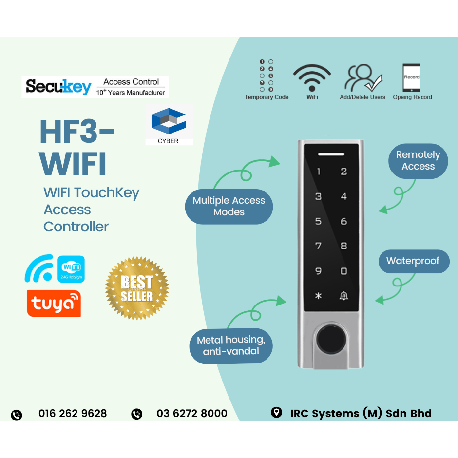 Secure Key HF3-WIFI TouchKey Access Controller | Shopee Malaysia