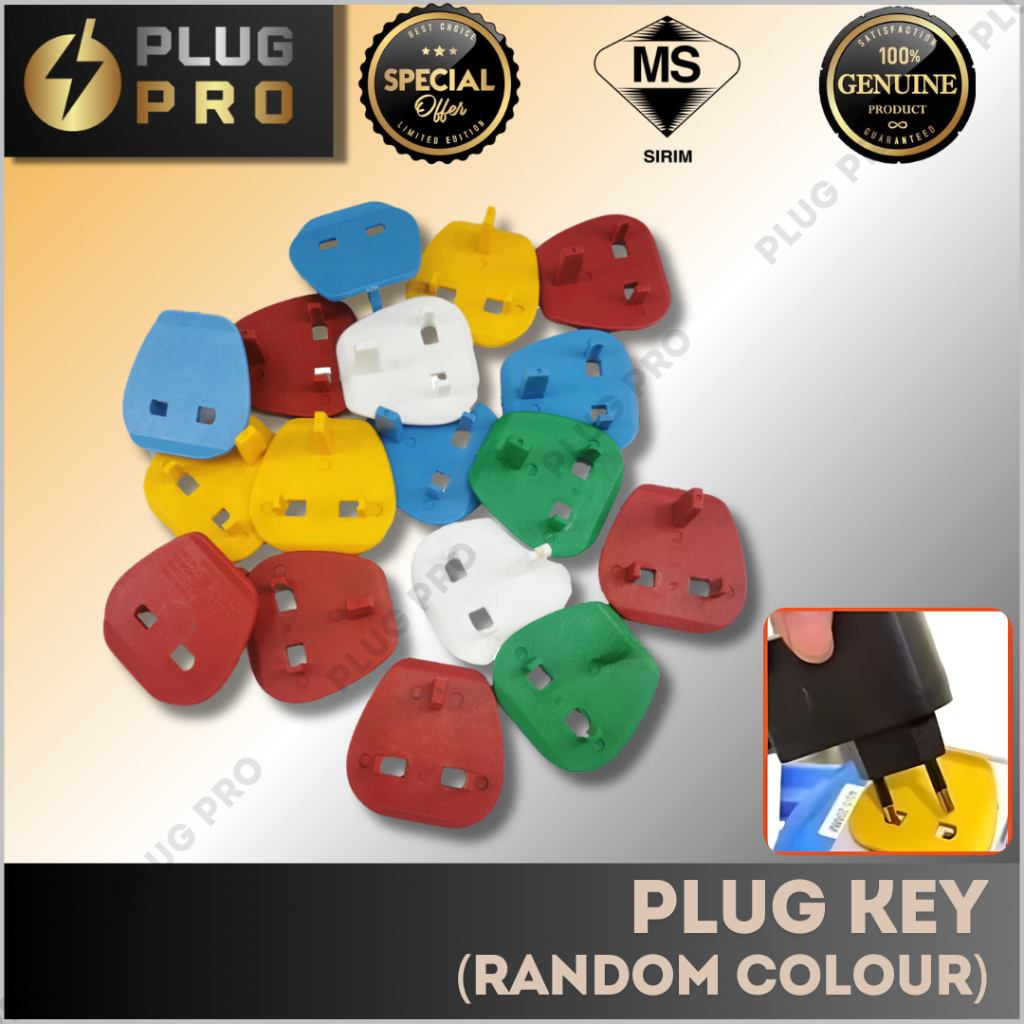 Plastic Safety Plug Key With Hole / With Cover - Socket 2 Pin to 3 Pin ...