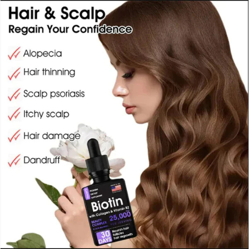 Biotin Capsules Hair Care with Collagen Vitamin B2 Hair Growth Fast ...