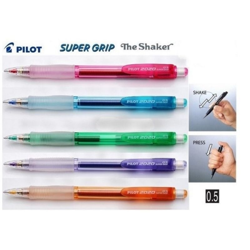 Pilot Super Grip The Shaker Mechanical Pencil Neon Colour 0.5mm ...