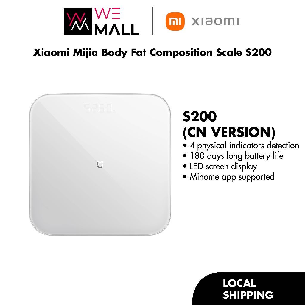 Xiaomi Mijia Body Fat Composition Scale S200 LED Bluetooth Mihome App ...