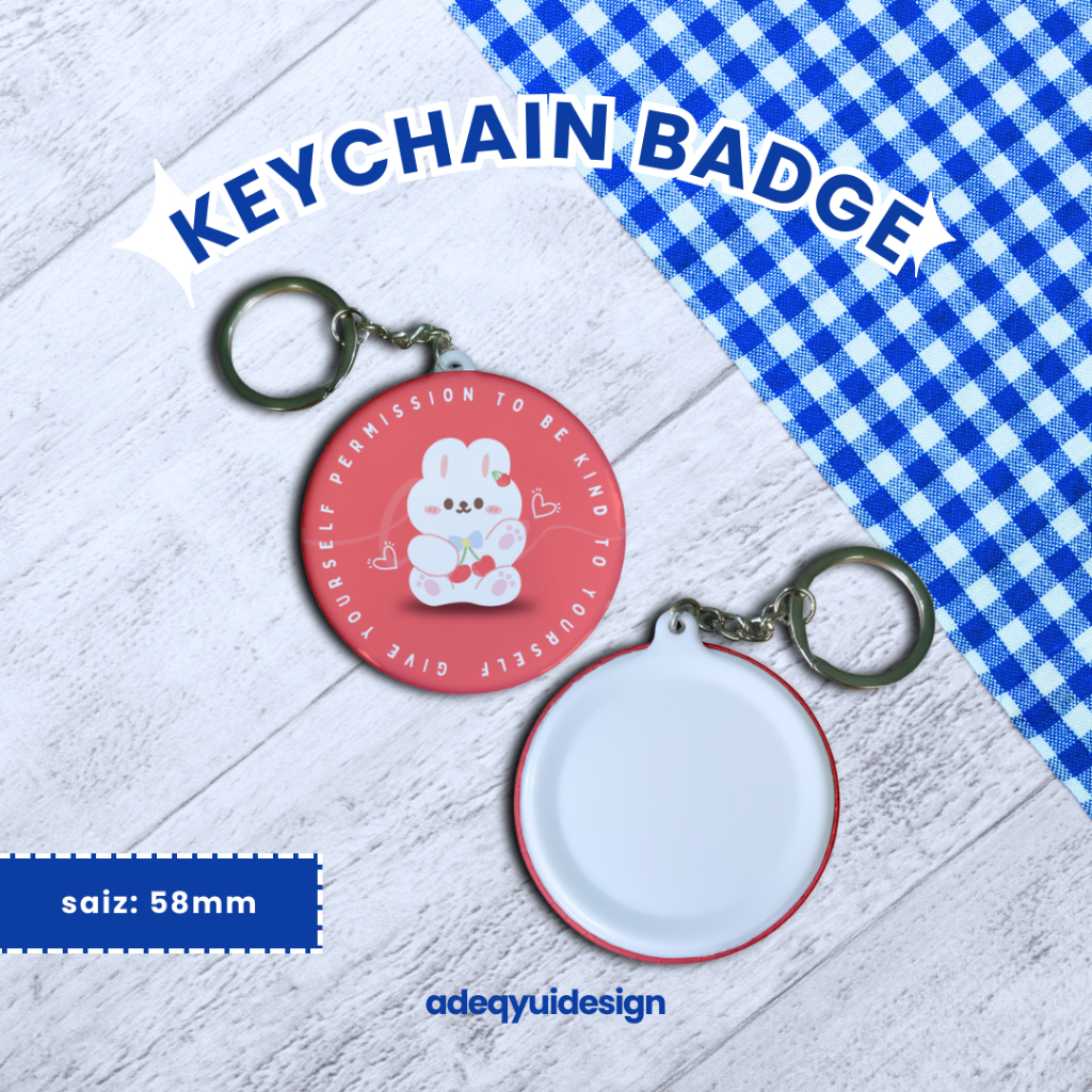 [NO MOQ] CUSTOM KEYCHAIN BUTTON BADGE 58mm | Shopee Malaysia