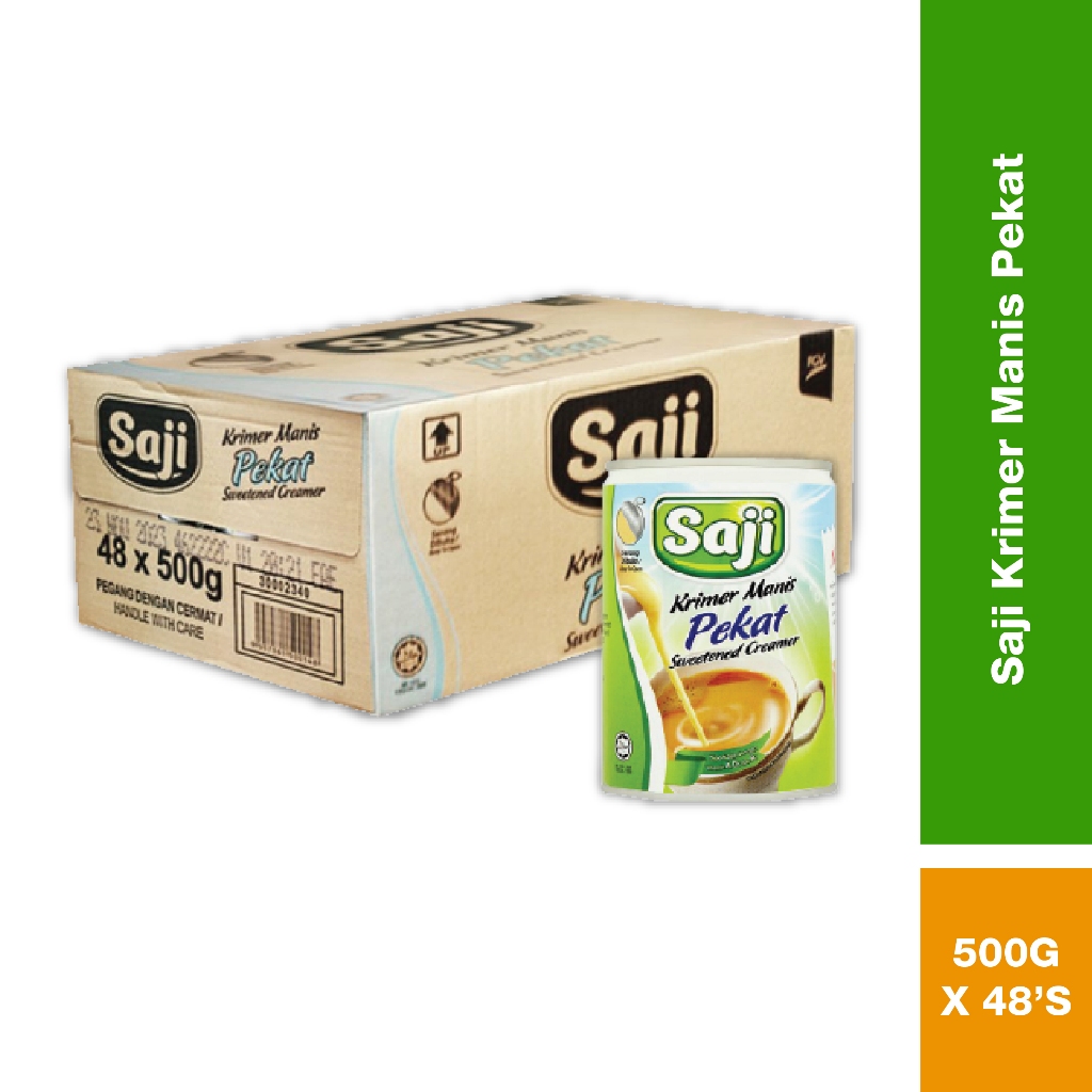 Saji Sweetened Creamer Pekat (500g x 48) / Susu Krimer Manis Pekat ...