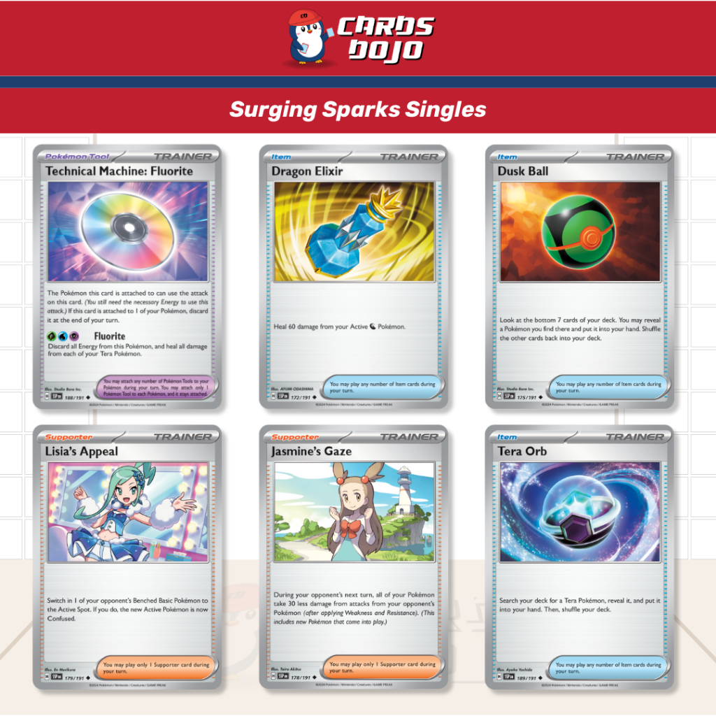 [READY STOCK] Surging Sparks Singles Trainers Pokemon TCG Trainer Card ...