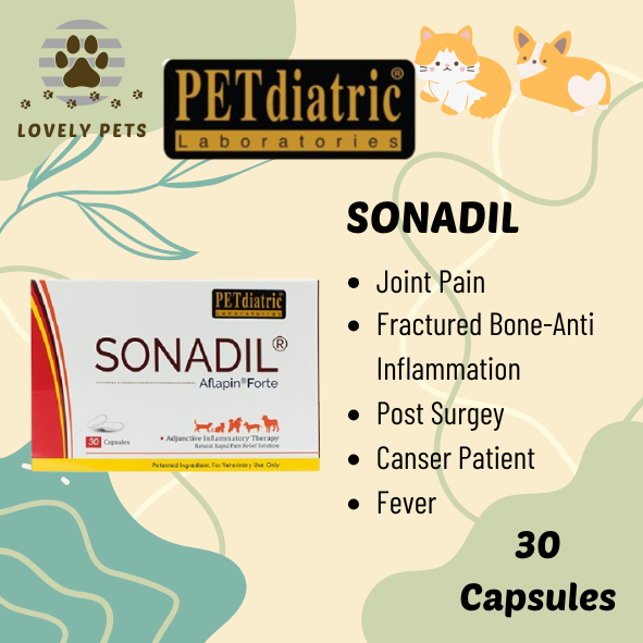 Petdiatric Sonadil® Aflapin Forte for dogs and cats. 30 Capsules ...