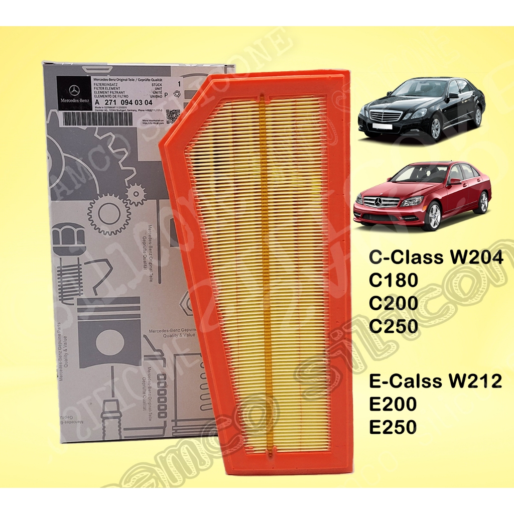 Mercedes Benz Air Filter C Class C180 C200 C250 1.8 CGI Kompressor E ...