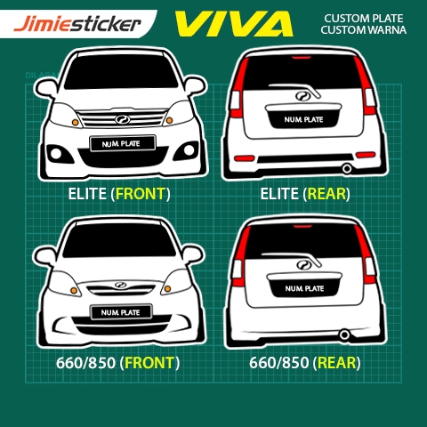 Sticker Kereta Viva, Sticker Belakang Perodua Viva, Custom Sticker, Car ...