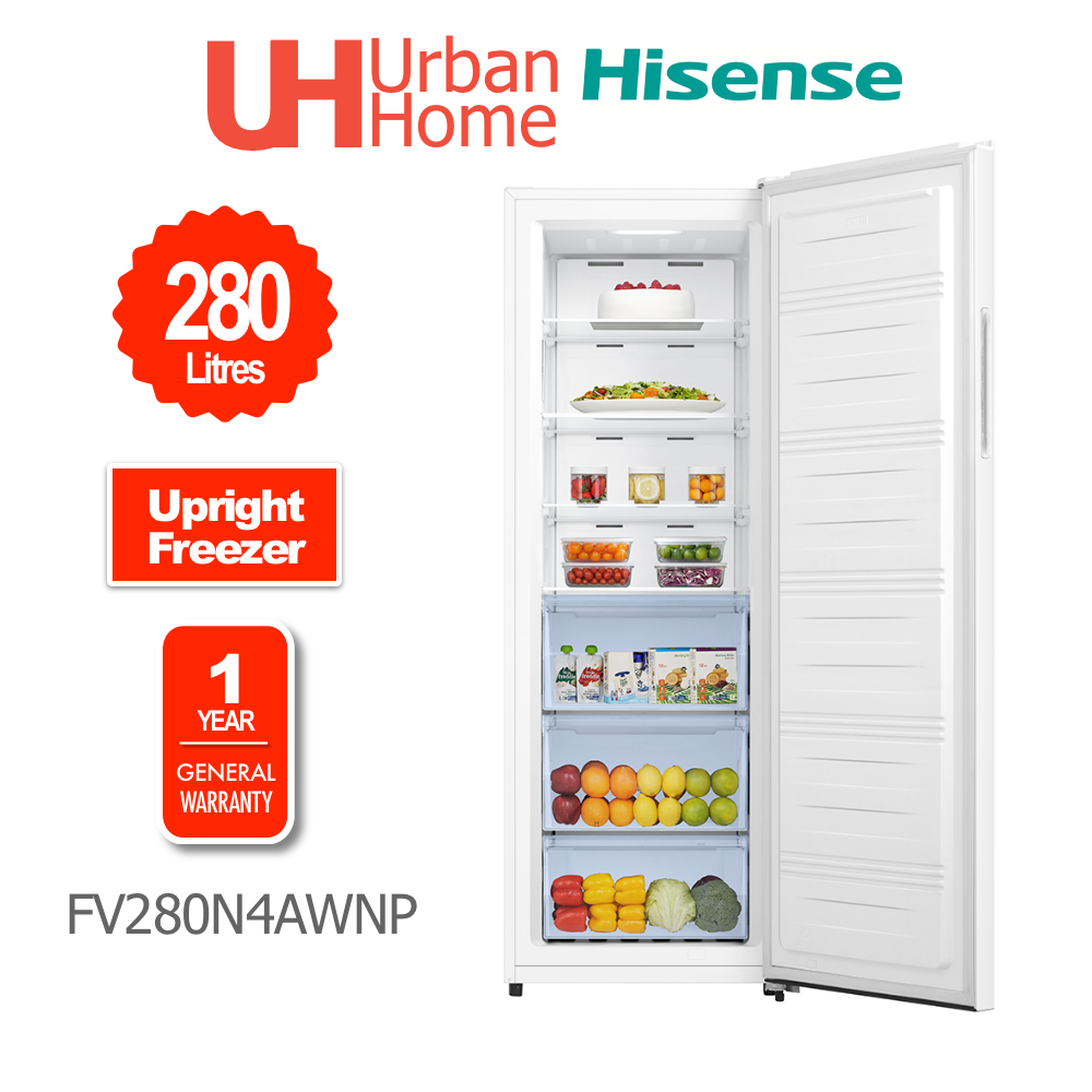 Hisense Upright Freezer ( 280L , R600a ) FV280N4AWNP | Shopee Malaysia