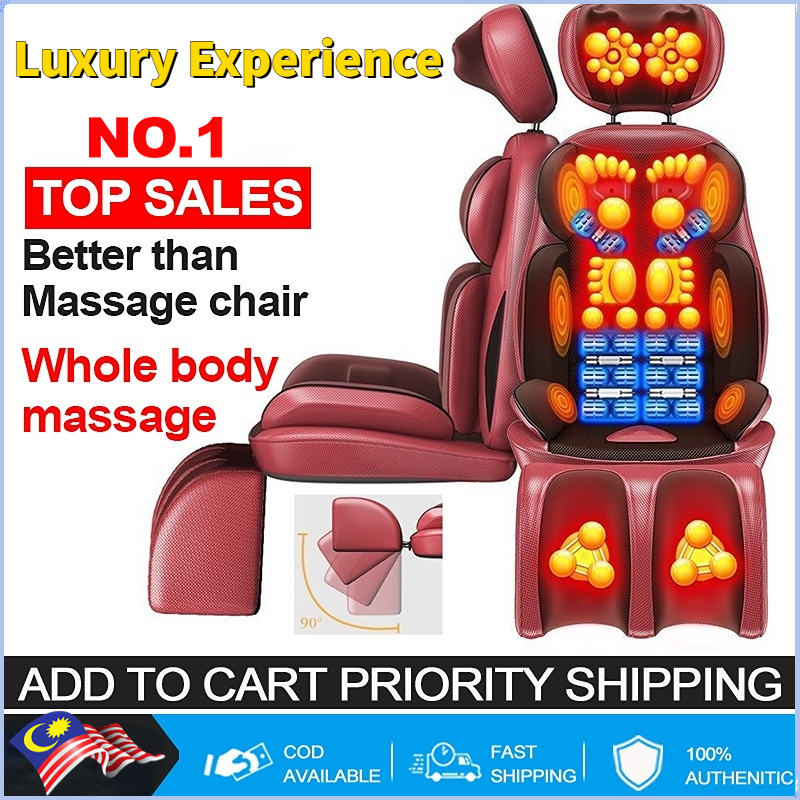 Luxury Electric Full Body Massage Mat Heating Shoulder Neck Back & Foot ...