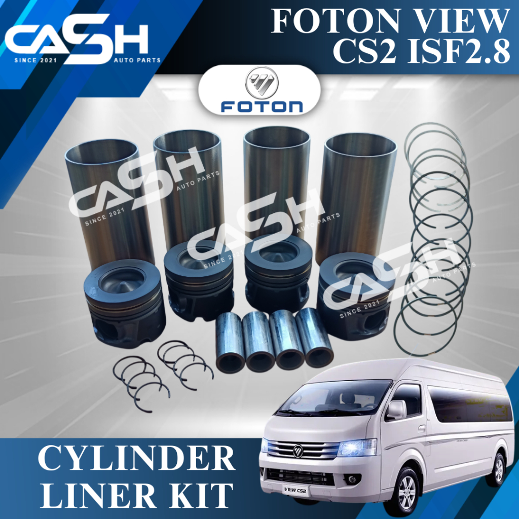 FOTON VIEW ISF 2.8 CYLINDER LINER KIT WITH PISTON RING FOTON CS2 PISTON ...
