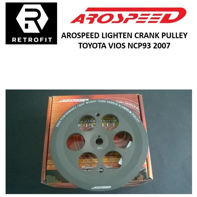 Toyota Vios 2007 NCP93 Arospeed Lightening Crankshaft Crank Pulley ...