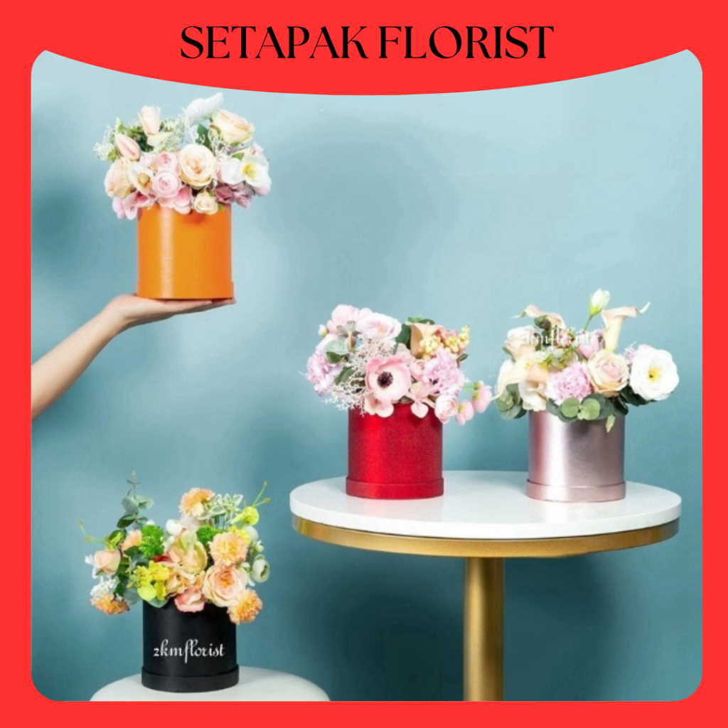 MIRROR BUCKET BOX Flower Box Surprise Delivery Box Florist Box Love ...