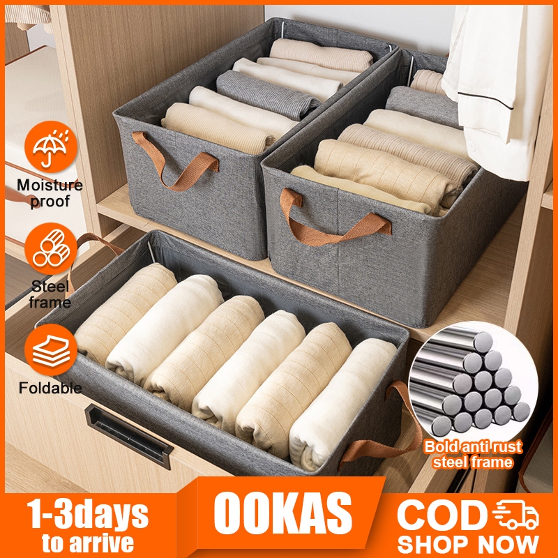 OOKAS Clothes Storage Box Kotak Simpan Baju Foldable Wardrobe Closet ...