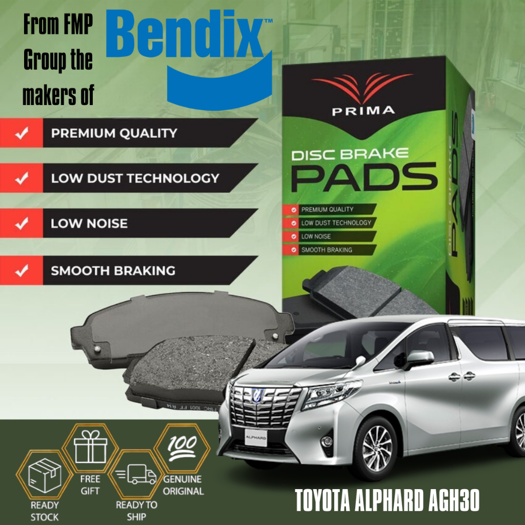 TOYOTA ALPHARD AGH30/GGH30 2.5/3.5L 2015 - PRIMA DISC BRAKE PAD FRONT ...