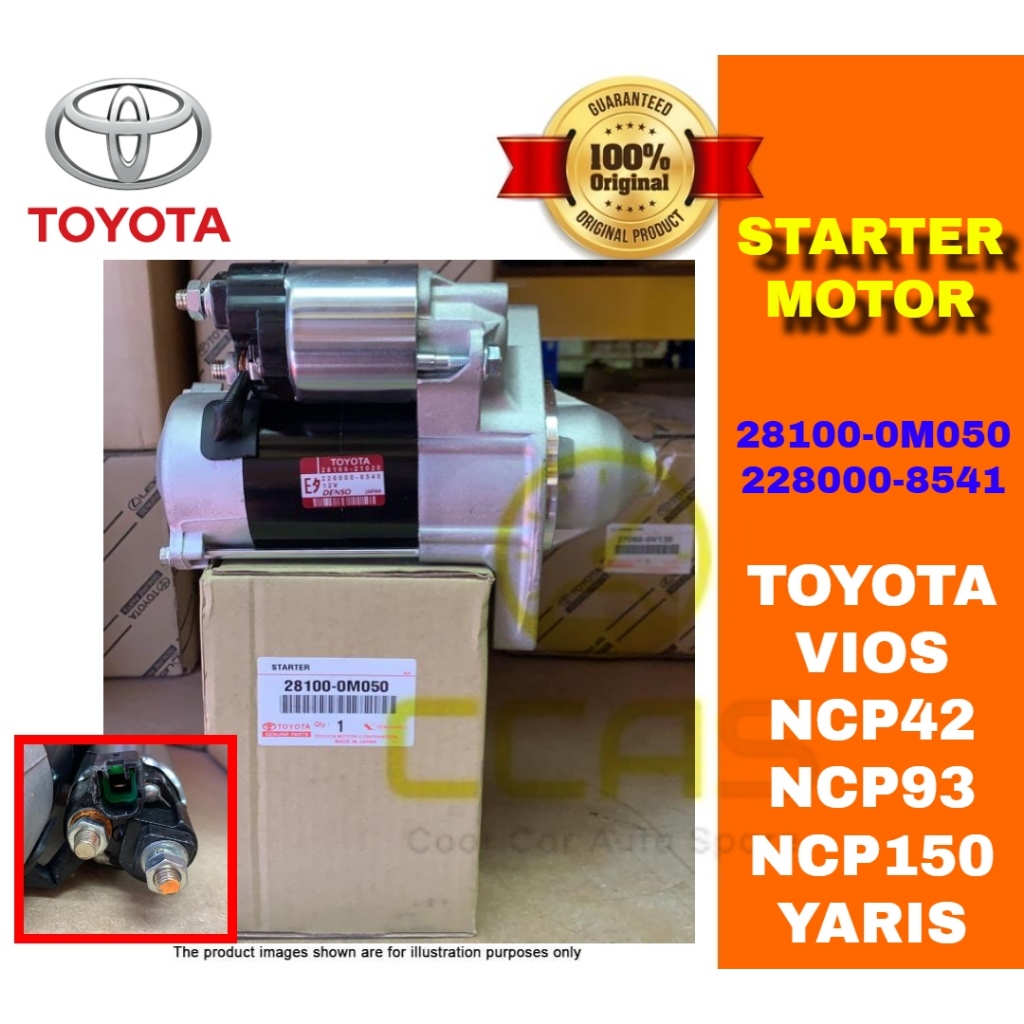 100% ORIGINAL TOYOTA VIOS NCP42 NCP93 NCP150 YARIS STARTER ( MADE IN ...
