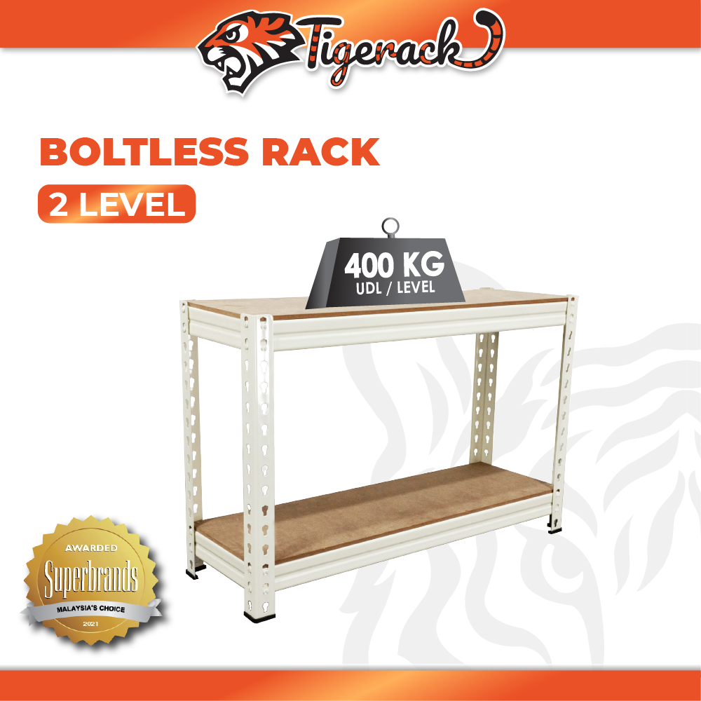 [FREE SHIPPING] TIGERACK Boltless Rack 2 Level Shelf Rak Besi ...