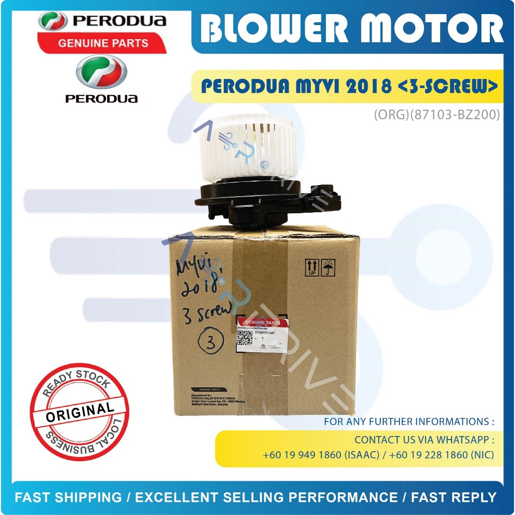 ORIGINAL PERODUA GENUINE PARTS PERODUA MYVI 2018 BLOWER MOTOR ( 87103 ...