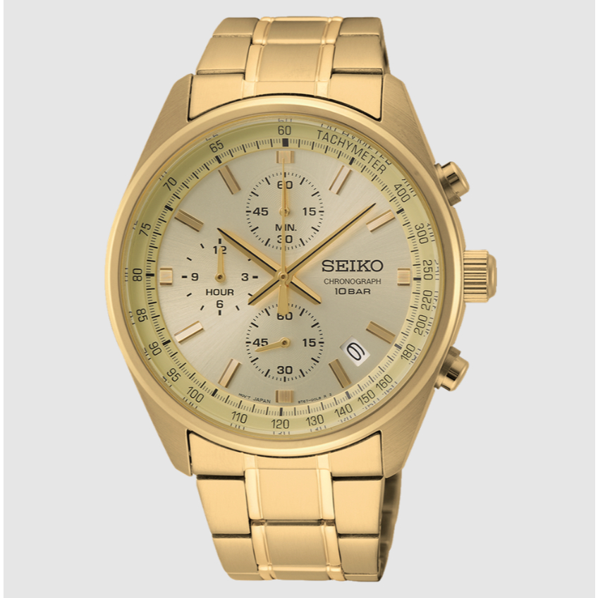 Seiko SSB382P1 Gold Chronograph Quartz Stainless Steel Strap Men's Watch | Shopee Malaysia