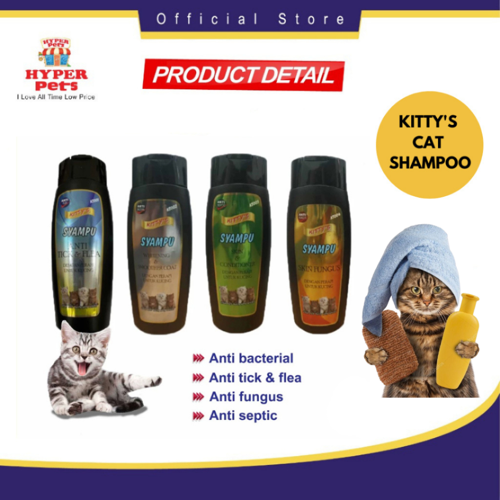 KITTY'S CAT SHAMPOO 200ml / Anti Fungus/Skin&Conditioner/Tick&Flea ...