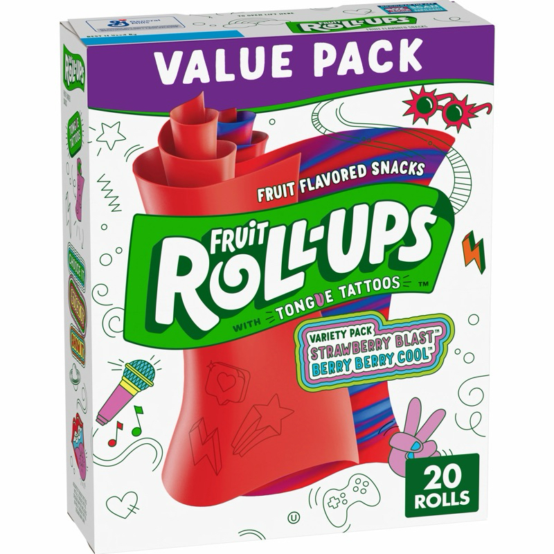 Special Price!! Betty Crocker Fruit Roll-Ups/ Pixar/Tropical Tie-Dye ...