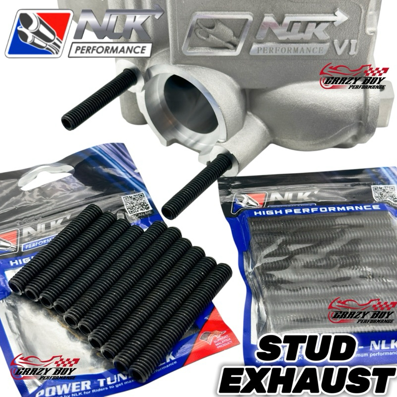 NLK PERFORMANCE RACING M8 STUD SCREW EXHAUST HARDENED 50MM 60MM ALLEN ...