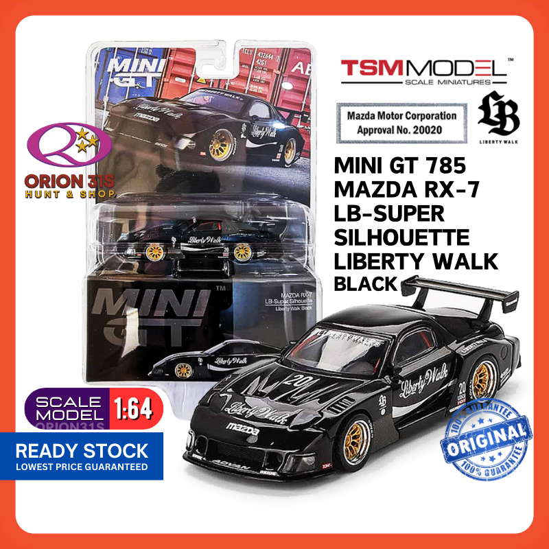 Mini GT 785 Mazda RX-7 LB-Super Silhouette Liberty Walk Black LHD Blister Packaging Diecast Car ...