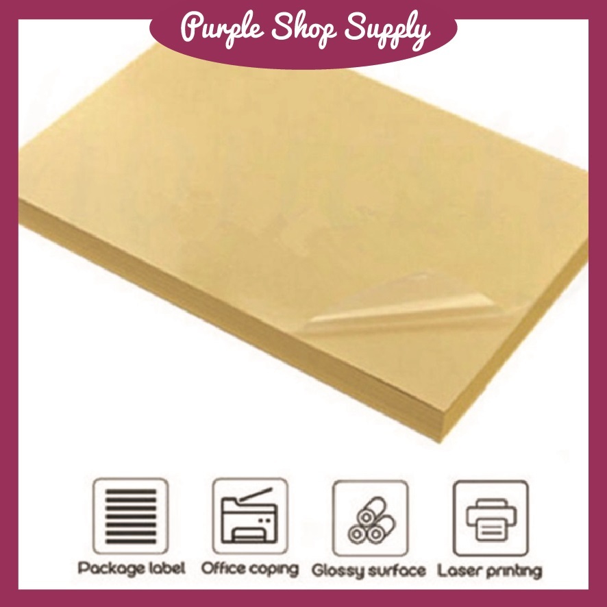 A4 Waterproof Sticker / Mirrorkote Sticker / Kraft Sticker / PP Matte ...