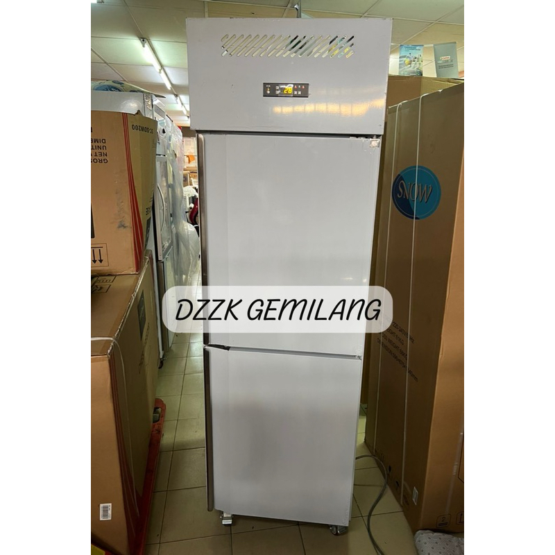 SAKATO Upright Stainless Steel Dual Mode Chiller + Freezer Double Door ...