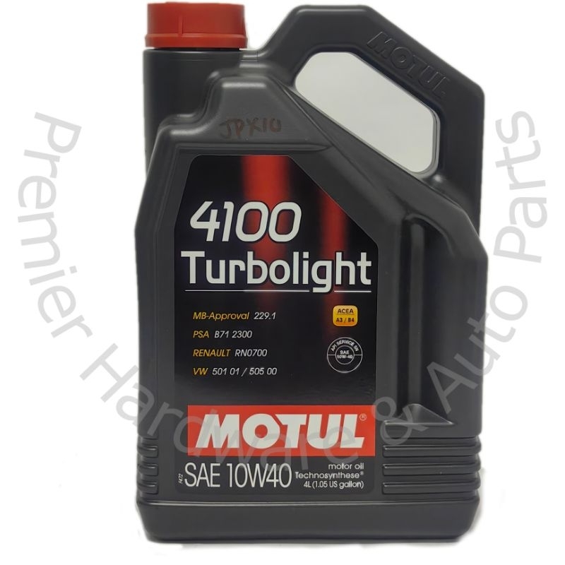 Motul 4100 Turbolight 10W-40 Semi Synthetic Engine oil 4L | Shopee Malaysia