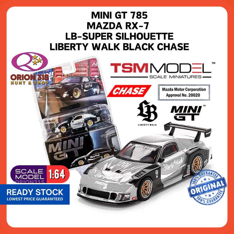 Mini GT 785 Mazda RX-7 LB-Super Silhouette Liberty Walk Black LHD Blister Chase Diecast Car 1/64 ...