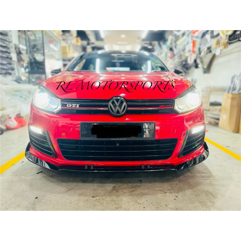 Volkswagen Golf mk6 R R20 front bumper Addon lip diffuser skirt body ...