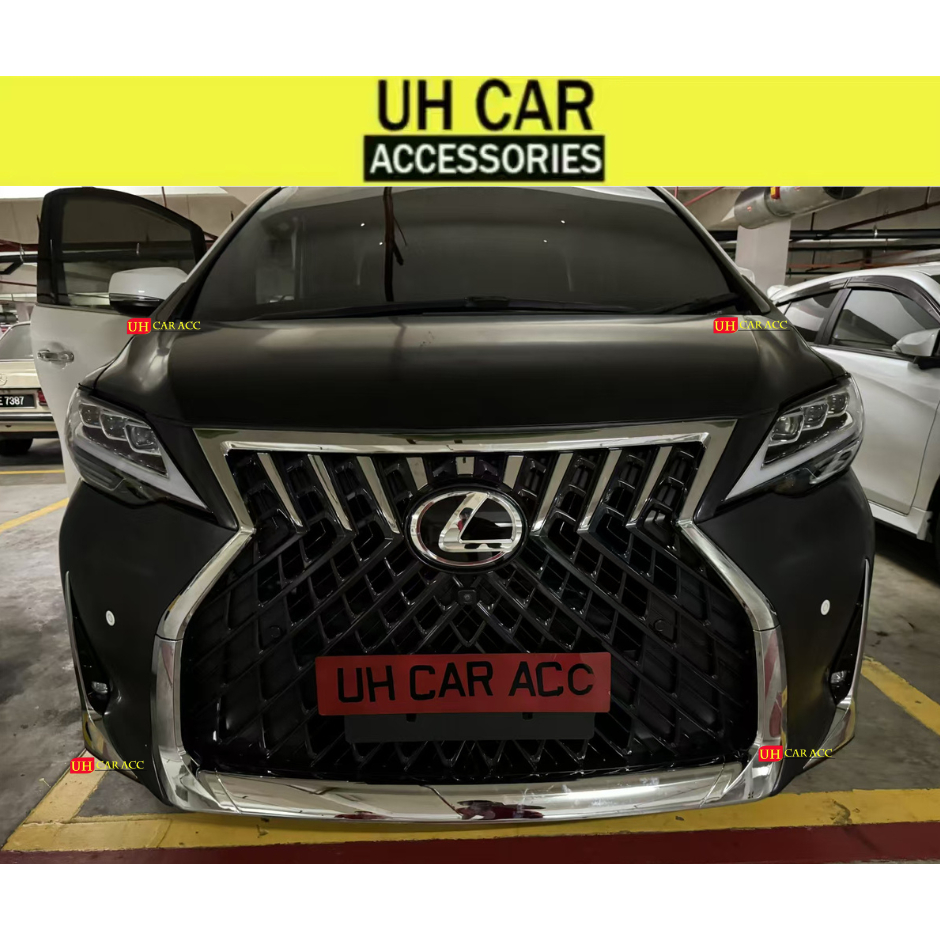 TOYOTA VELLFIRE ALPHARD AGH30 CONVERT TO LEXUS LM BODYKIT BUMPER DOOR PANEL HEAD TAIL LAMP LIGHT ...