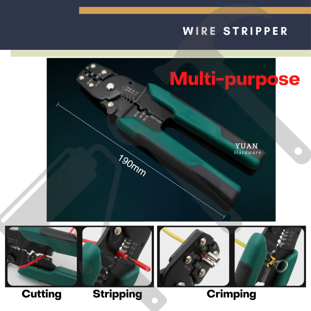 Wire Stripper Cable Stripper Multipurpose Plier Wire Cable Stripper ...