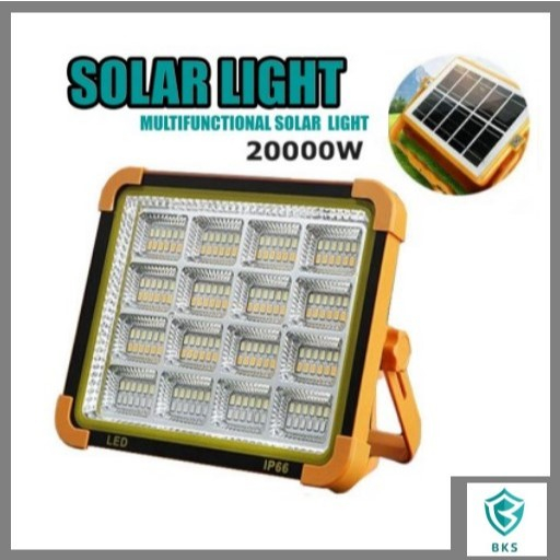 16Grids 20000 Watts Portable Lampu LED Rechargeable Solar Flood Light ...