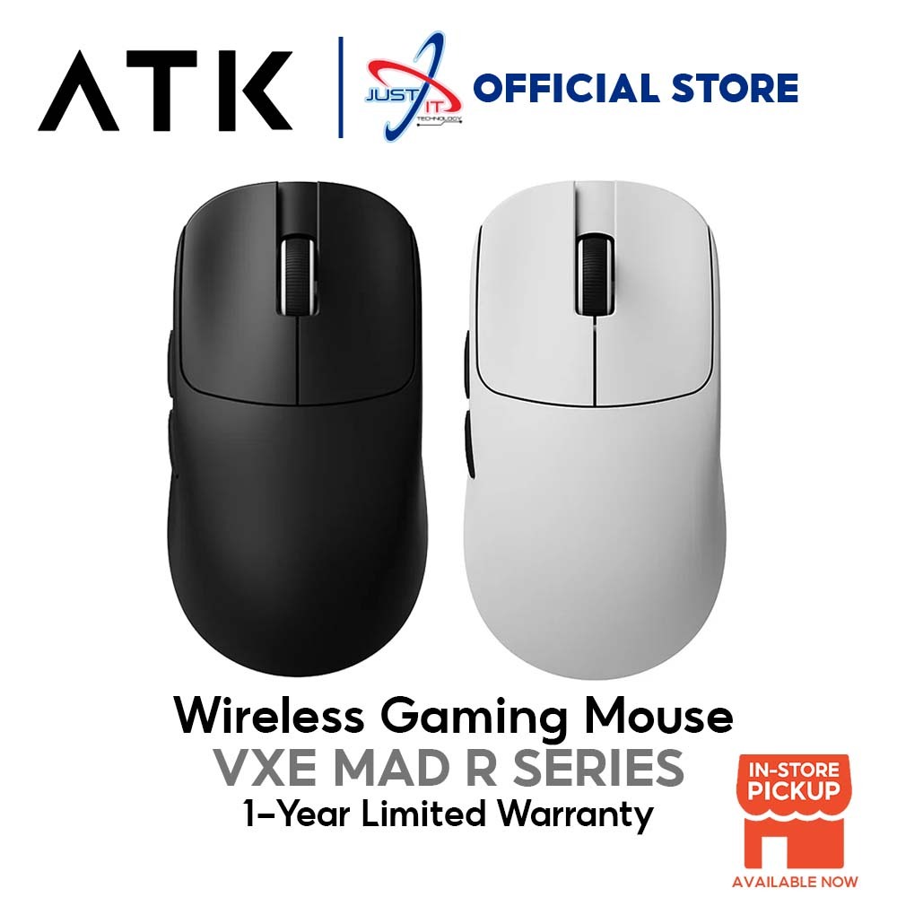 ATK VXE Mad R Major Wireless Gaming Mouse - Black/White | Shopee Malaysia