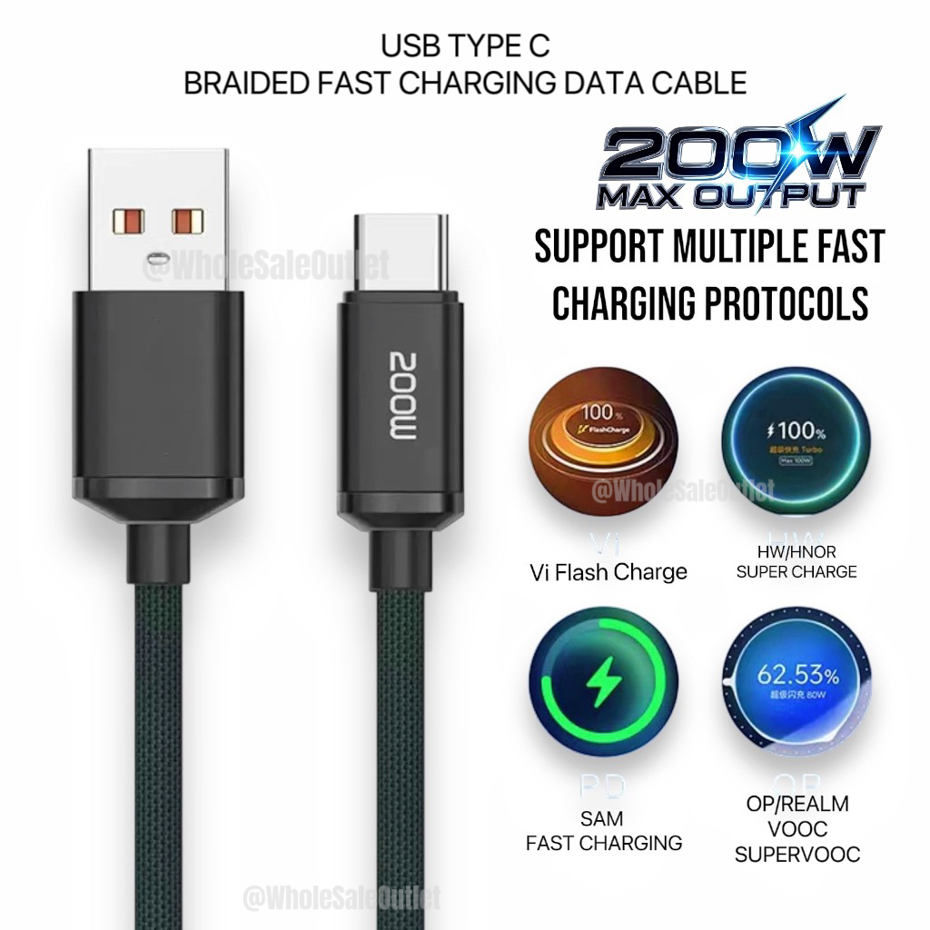 APT 200W/6A USB Type C Multi Protocols Super Flash Vooc Fast Charging ...