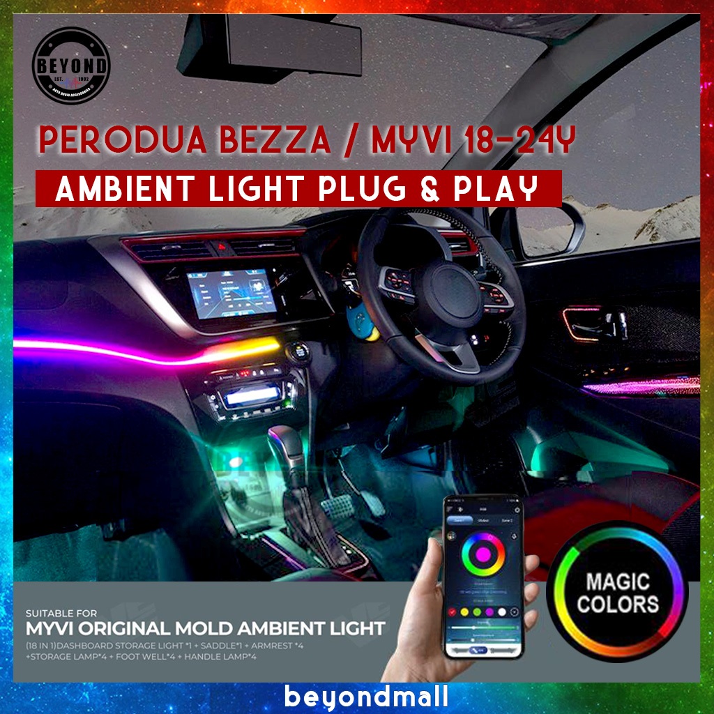 PERODUA MYVI 2018-2024 OEM INTERIOR LED AMBIENT LIGHT LAMP LIGHTS ...