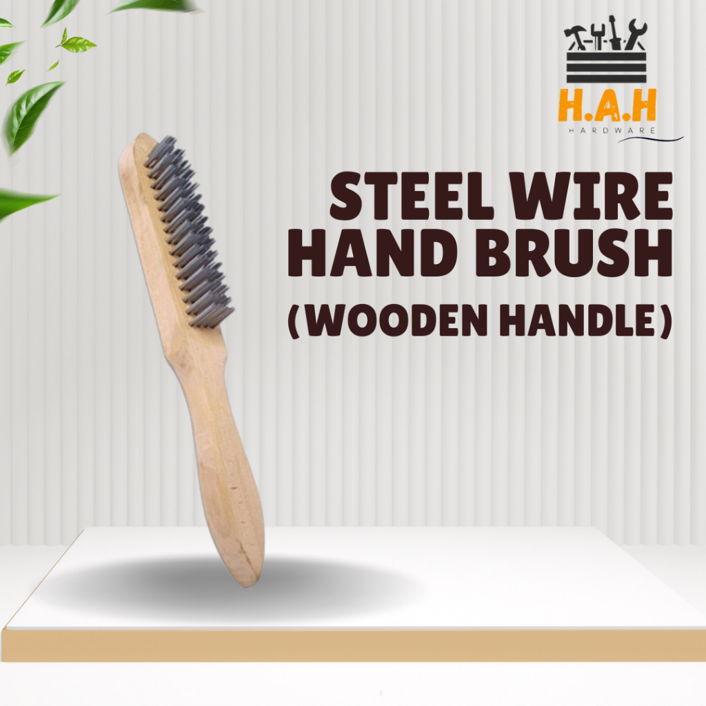 Steel Wire Hand Brush With Wooden Handle Berus Dawai Pemegang Kayu ...