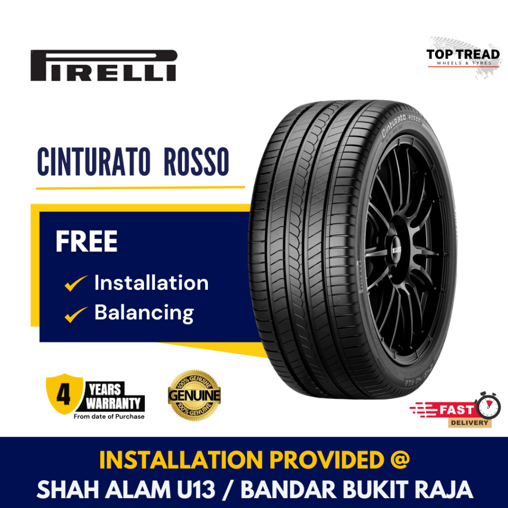 Pirelli Cinturato Rosso 15 16 17 18 20 inch Tyre (INSTALLATION/DELIVERY ...