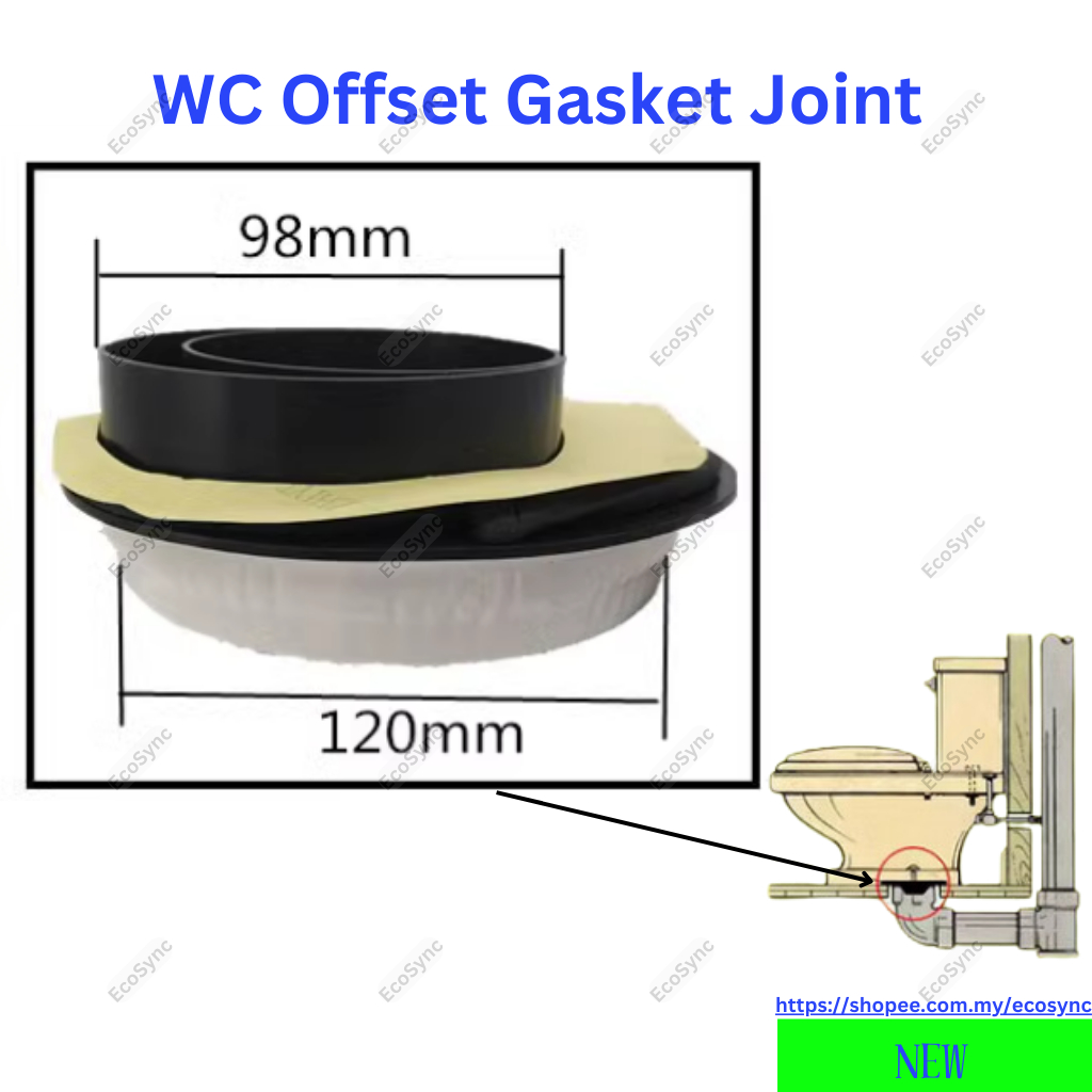 Toilet WC Offset WC Connector Gasket Joint Flange Rubber Ring Wax ...