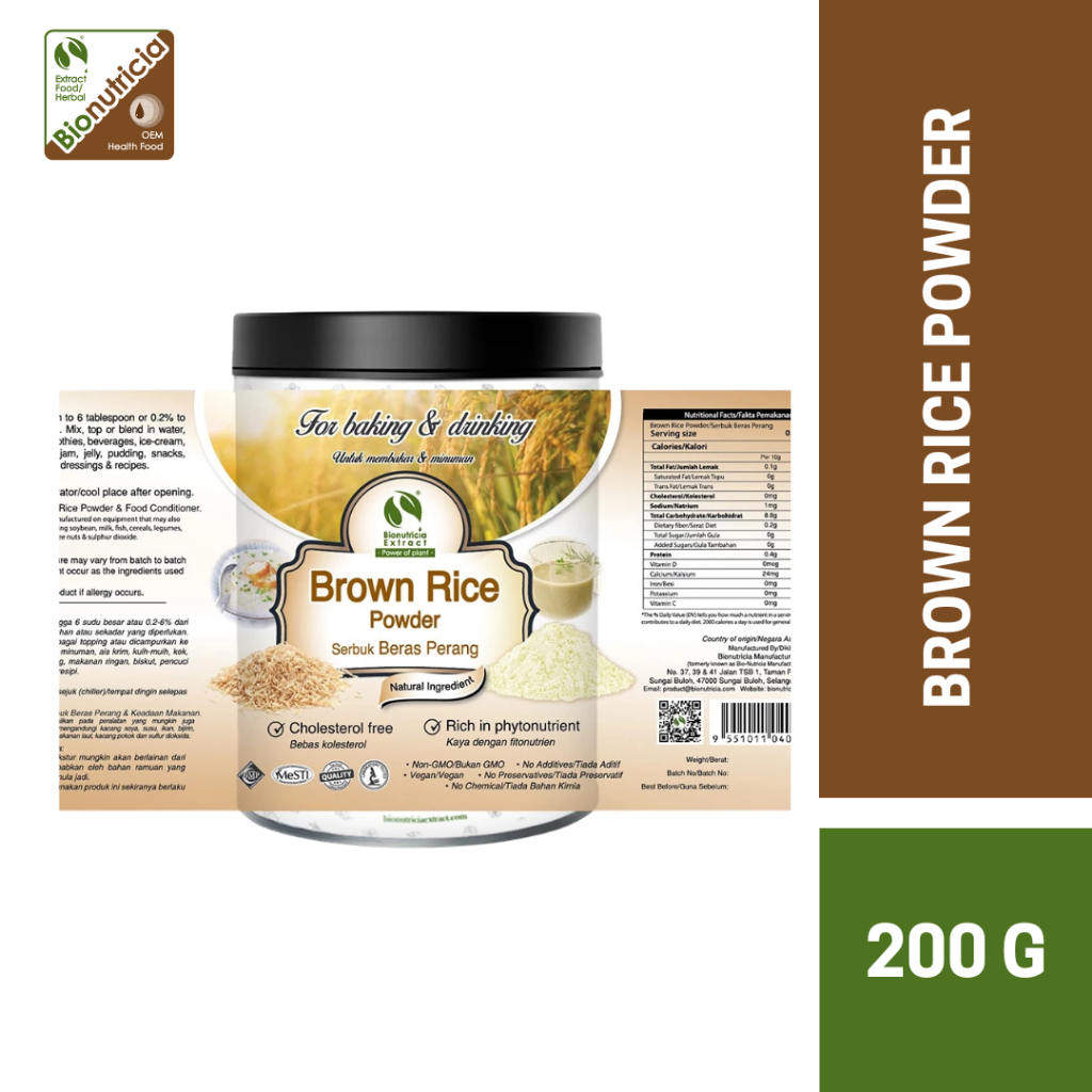 Bionutricia Brown Rice Powder (200g) | Shopee Malaysia