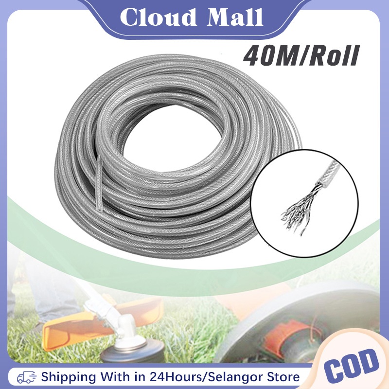 38 Meter Nylon Steel Trimmer Line Diameter 3mm Grass Trimmers String ...