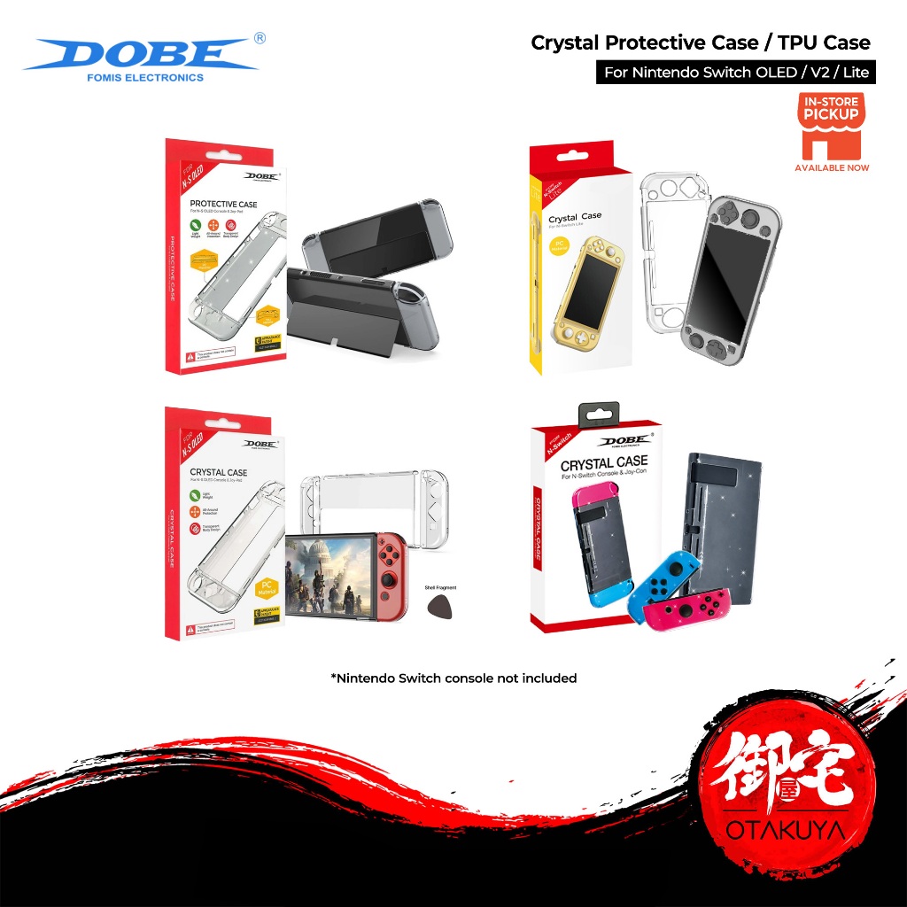 DOBE Transparent Protective TPU Crystal Case for Nintendo Switch OLED / Switch V2 / Switch Lite ...