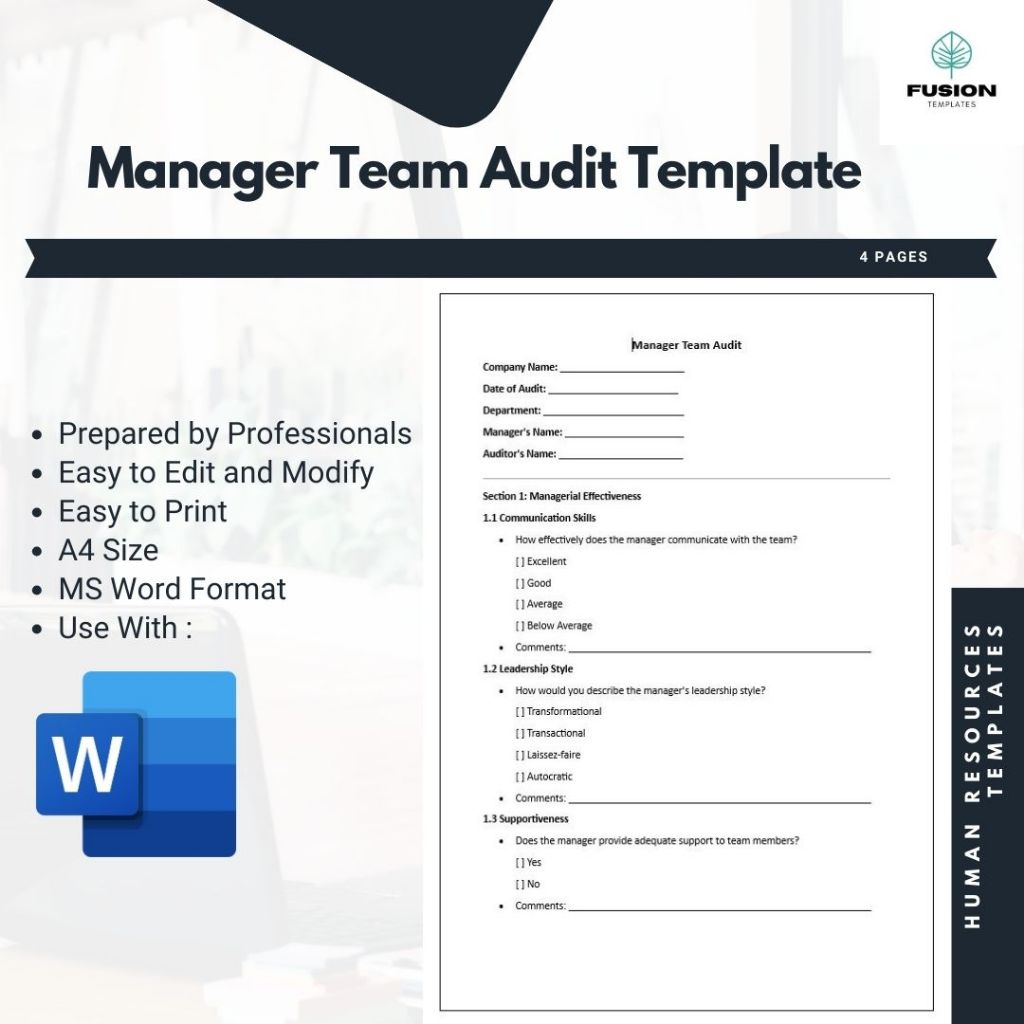 Manager Team Audit Template | Shopee Malaysia